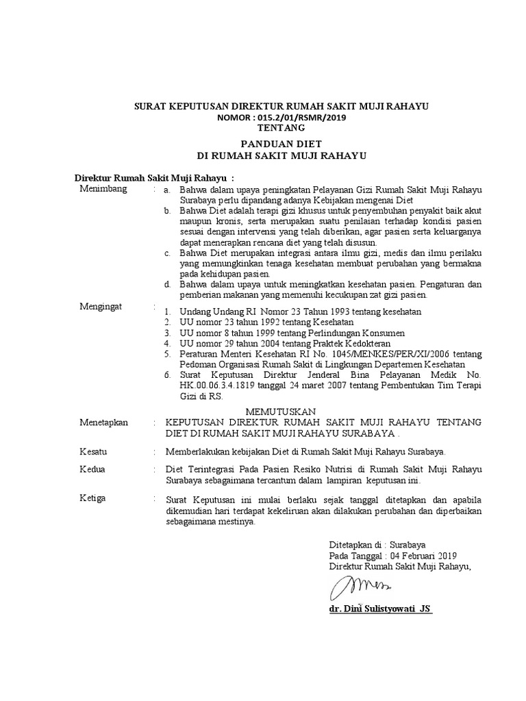 Panduan Diet RS Muji Rahayu Surabaya | PDF | Pengembangan Diri | Kesehatan Holistik