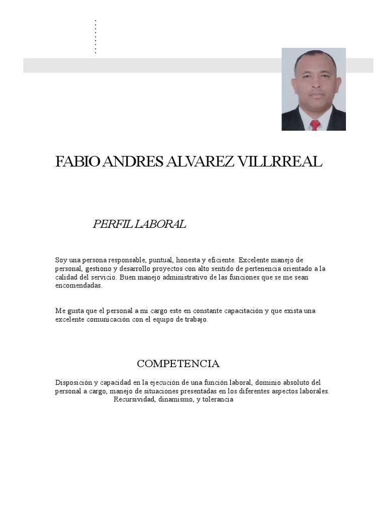 Fabio Alvarez HV | PDF
