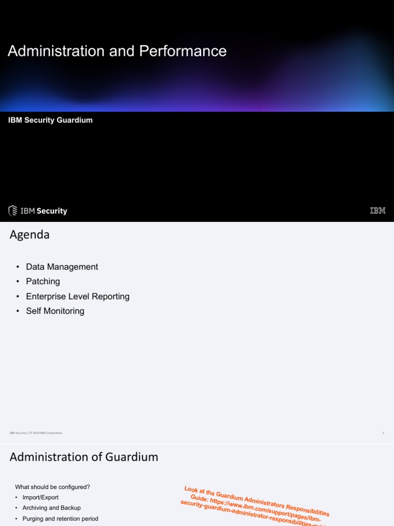 IBM Guardium - Administration and Performance | PDF