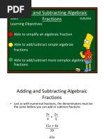 Algebraic Fractions Practice Questions - Corbettmaths | PDF