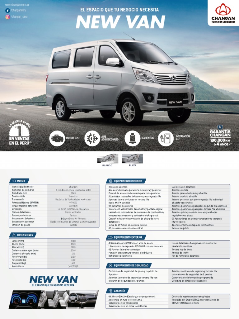 2020-09-14-Ficha Tecnica Changan New Van | PDF