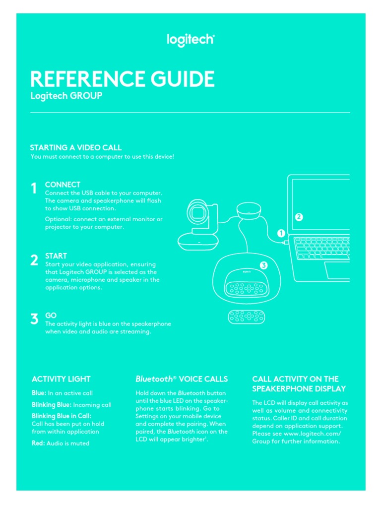 Reference Guide: Logitech GROUP | PDF | Bluetooth | Usb