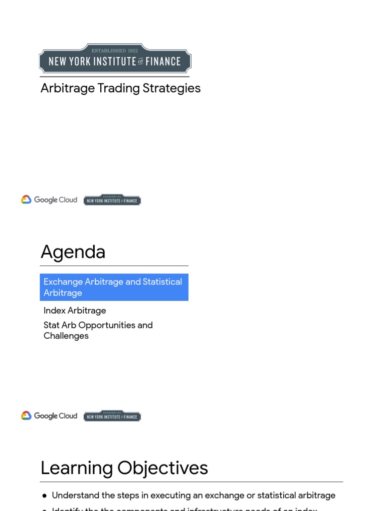Arbitrage Trading Strategies | PDF | Arbitrage | Futures Contract