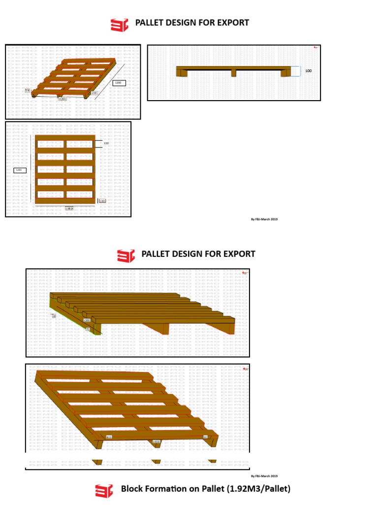 Pallet Drawing 3D | PDF | Freight Transport | Supply Chain Management