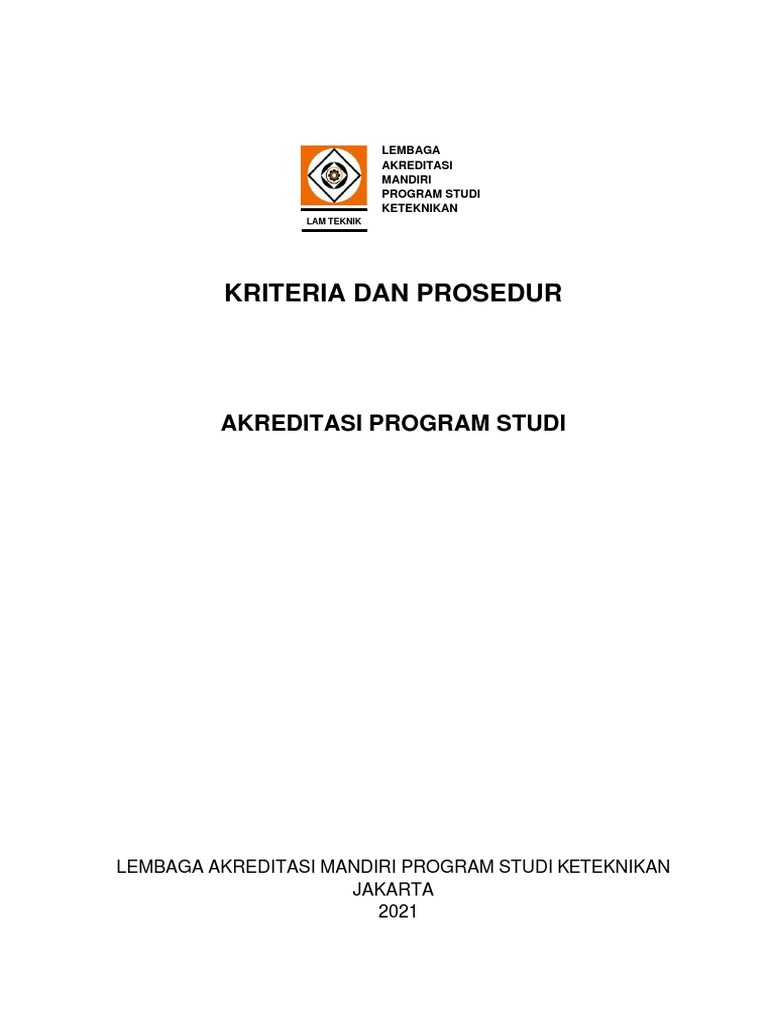 Kriteria dan Prosedur Akreditasi LAM Teknik | PDF