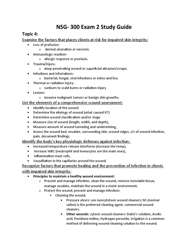 NSG 300 Exam 2 Study Guide | PDF | Urinary Incontinence | Constipation