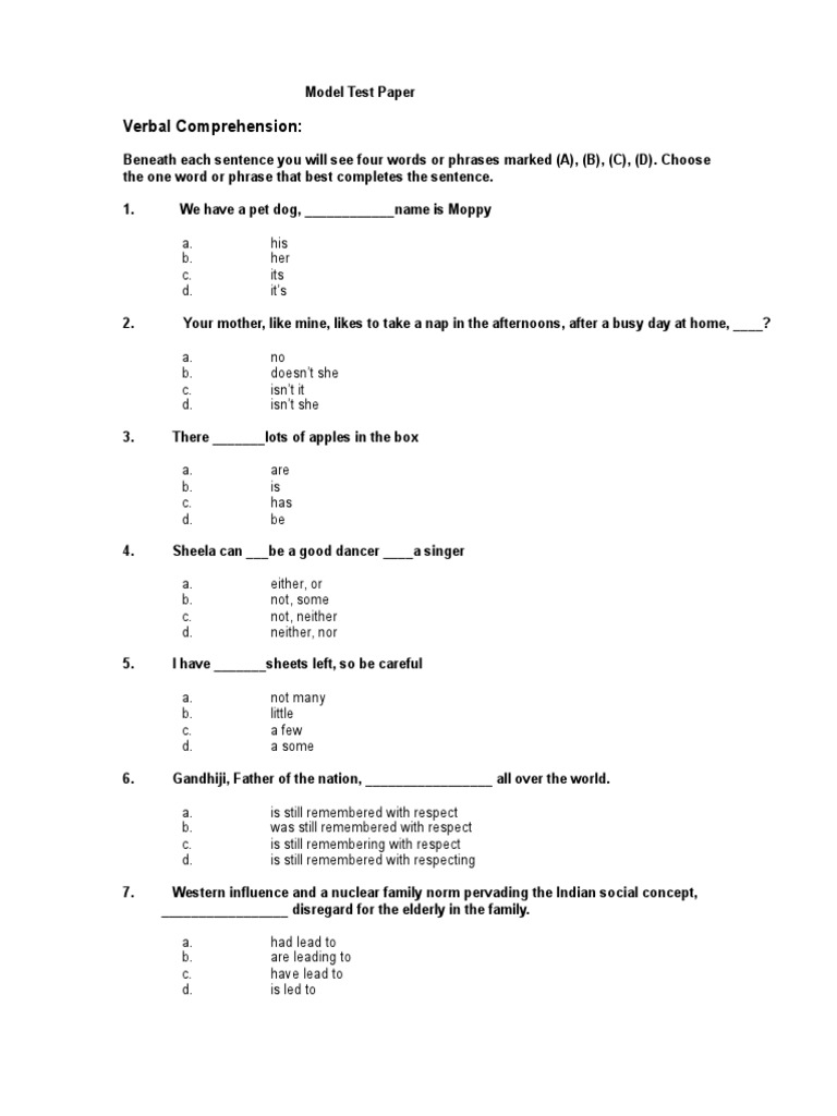 ICICI-Test Paper Questions | PDF