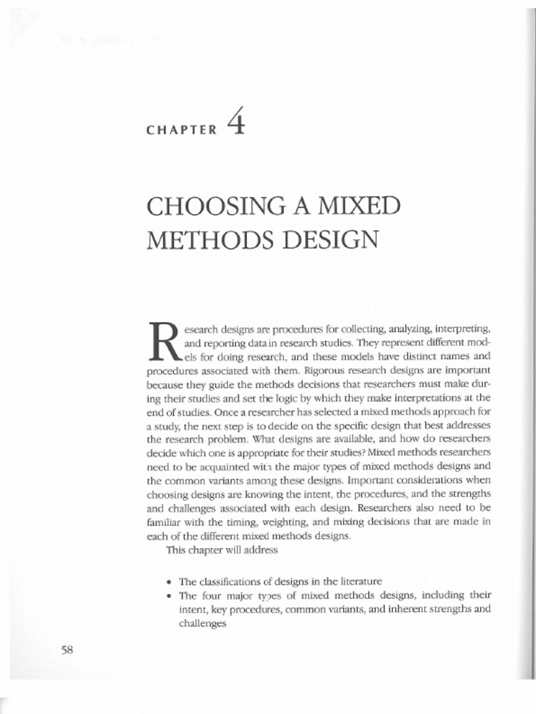 Creswell - Choosing A Mixed Methods | PDF
