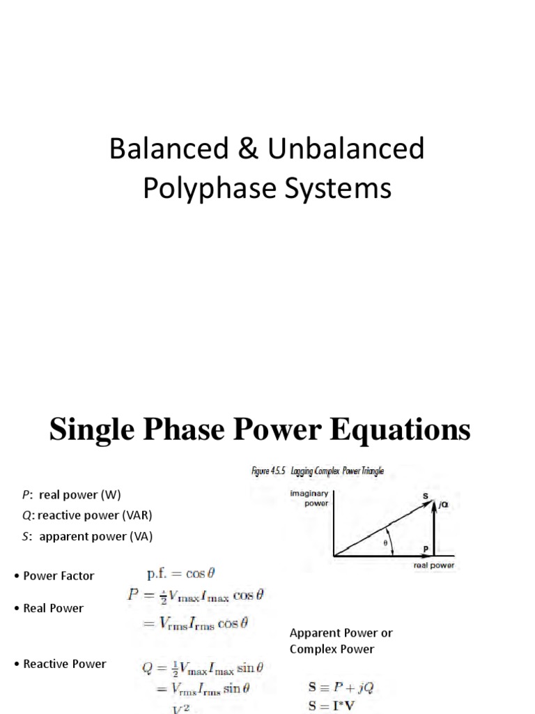 Balanced Unbalanced Polyphase Systems 1-23-13 | PDF | Ac Power ...