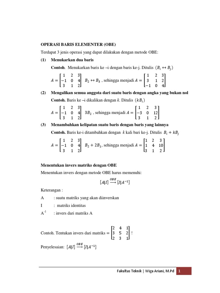 Per. 3 4 OPERASI BARIS ELEMENTER Ok | PDF | Metode & Bahan Ajar | Sains ...