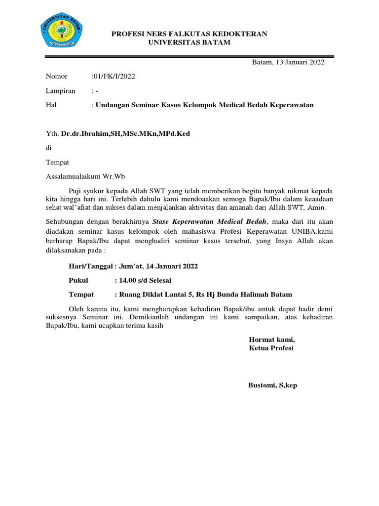 Undangan Seminar Kasus | PDF | Karier & Perkembangan | Hukum