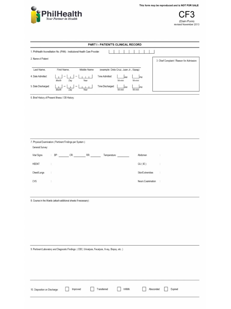 PhilHealth Claim Form - PhilHealth - ClaimForm3 | PDF