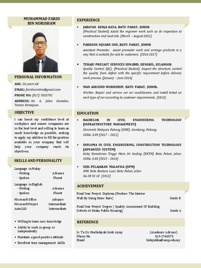 Resume Farid Bin Norisham | PDF
