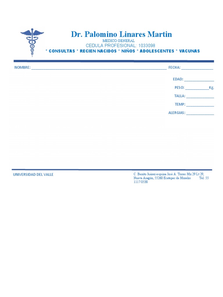 Recetario Medico Receta Medica | PDF | Ciencia Y Matemática