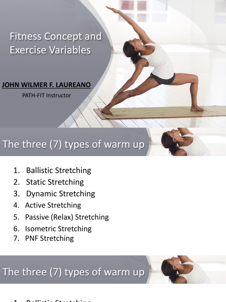 Fitness Concept and Exercise Variables | PDF | Recreation | Physical ...
