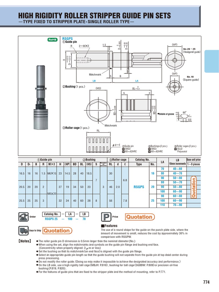 Misumi Press Die Standard | PDF | Metalworking | Manufactured Goods