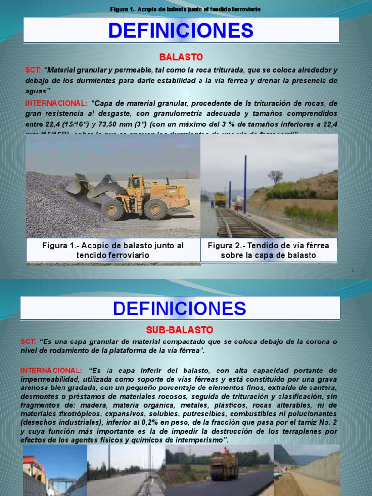 Definición y características del balasto | PDF | Roca (geología ...