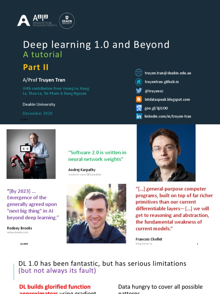 Deep Learning 1.0 and Beyond: A Tutorial | PDF | Deep Learning | Memory
