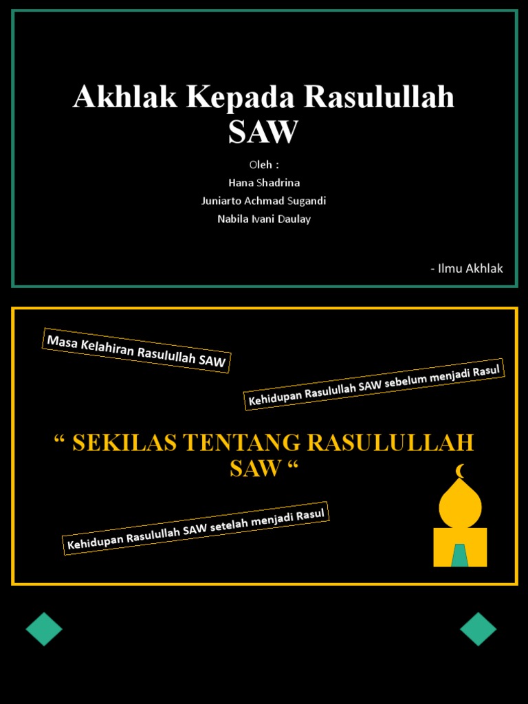 Akhlak Kepada Rasulullah SAW | PDF