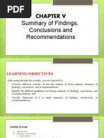 Chapter 5-Summary, Conclusion and Recommendations of Research | PDF | Methodology | Statistics