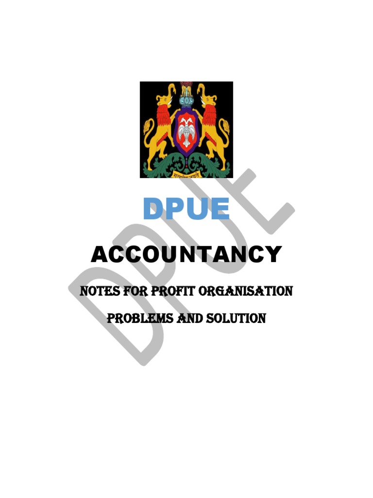 Accountancy NPO 5TH SESSION | PDF | Expense | Balance Sheet