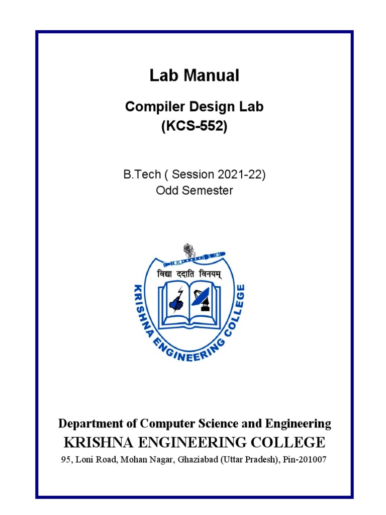 CD Lab Manual Final | PDF | Parsing | Software Engineering
