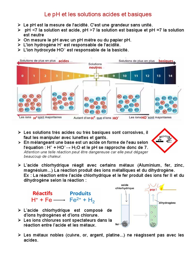 Comprendre le pH: Acides et Bases | PDF