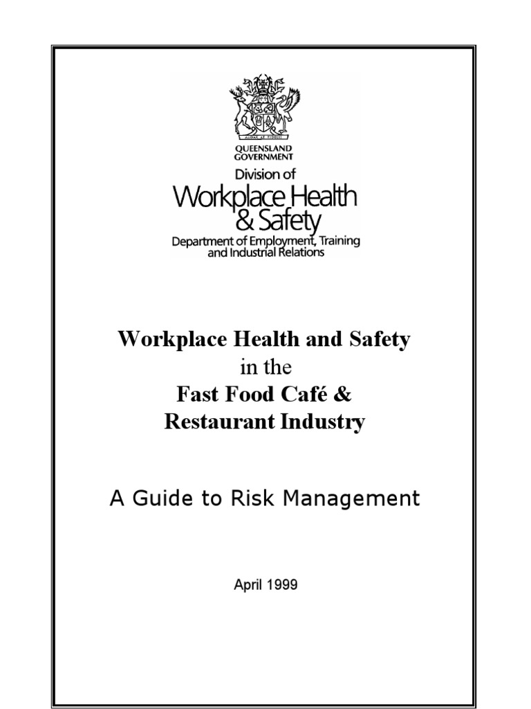 Hospitality - Fast Food, Cafe and Restaurant Industry - A Guide To Risk ...