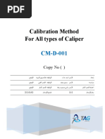 Caliper Calibration Procedure | PDF | Calibration | Metrology