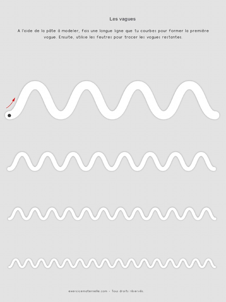 36 Graphisme Les Vagues Fiche A Plastifiee | PDF