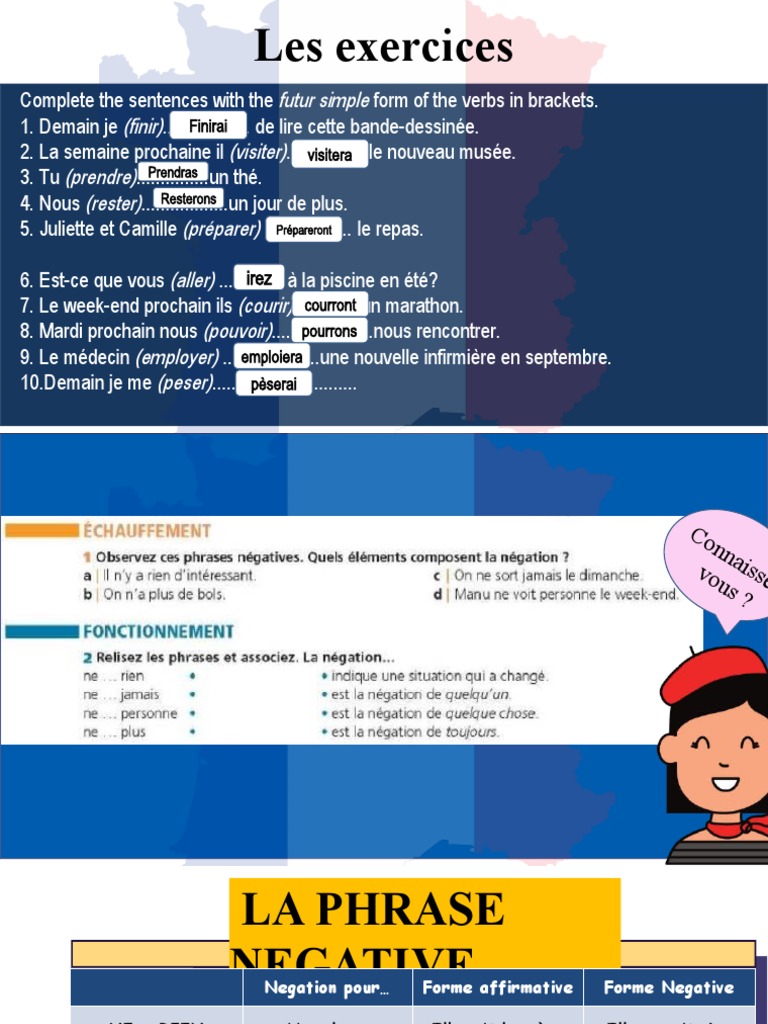 LA PHRASE NEGATIVE - Lecon 9 | PDF | Linguistique