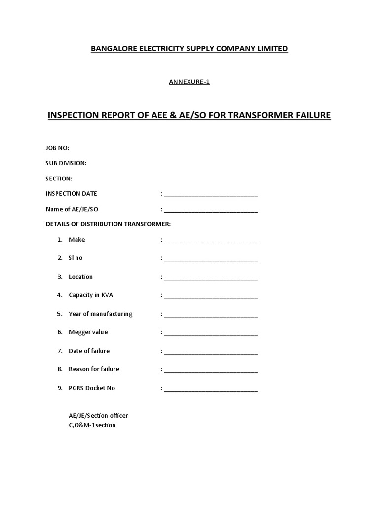 New TC Failure Format | PDF | Home & Garden | Technology & Engineering