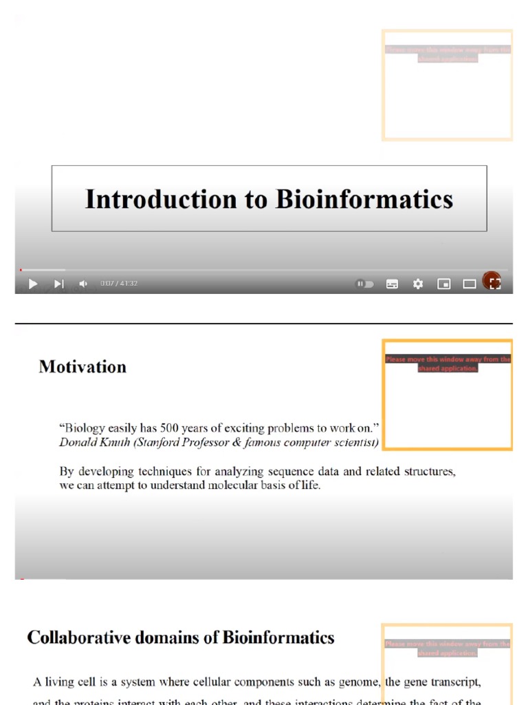 Introduction To Bioinformatics | PDF