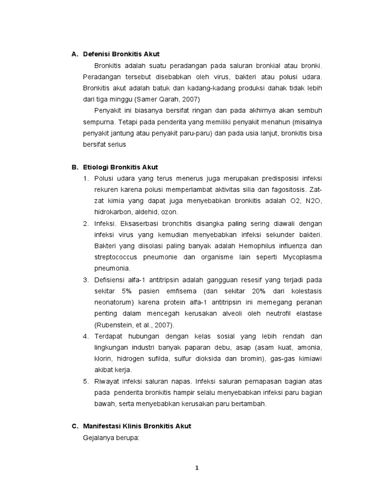 LP Bronkitis Akut | PDF