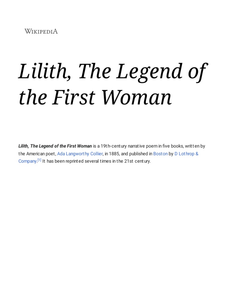 Lilith (Lurianic Kabbalah) - Wikipedia | PDF