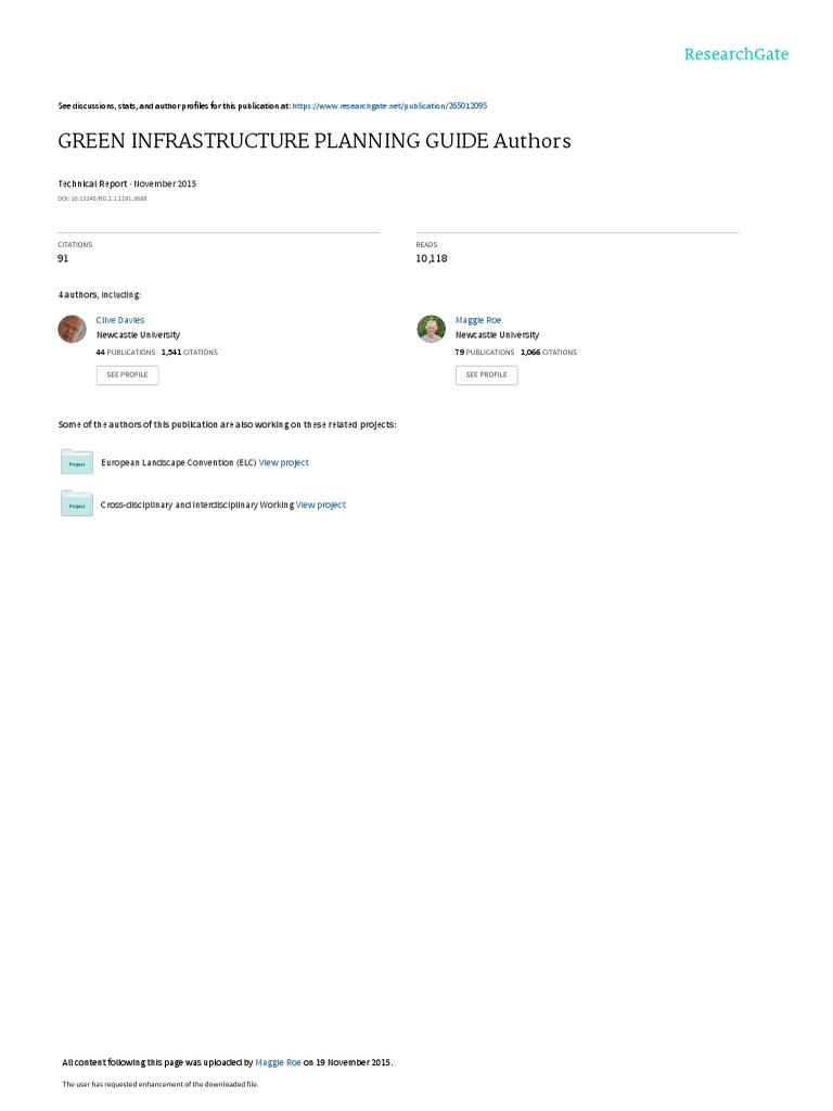 North East Green Infrastructure Planning Guide | PDF | Green ...