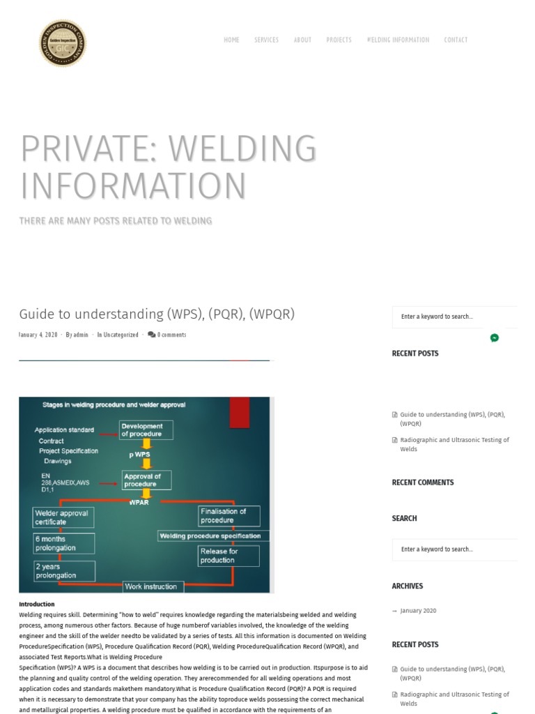 Guide To Understanding (WPS), (PQR), (WPQR) - Golden Inspection | PDF | Joining | Steel