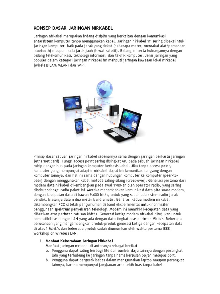 A. Konsep Dasar Jaringan Nirkabel | PDF