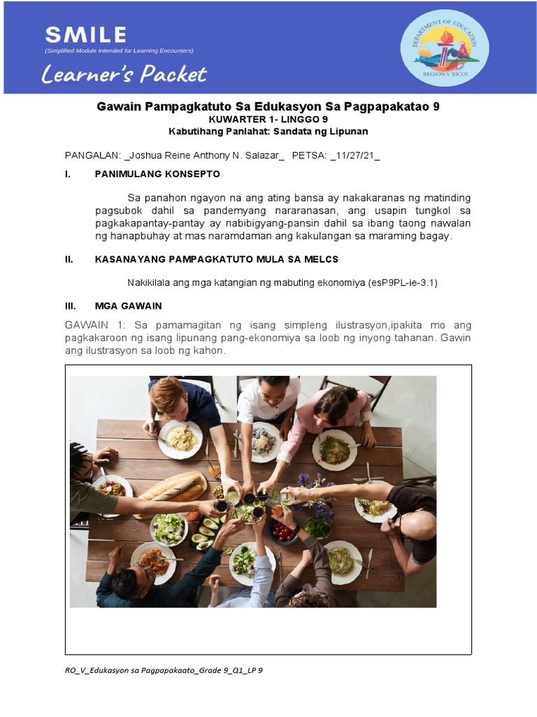 LP Esp 9 q1 Linggo9 Curba | PDF