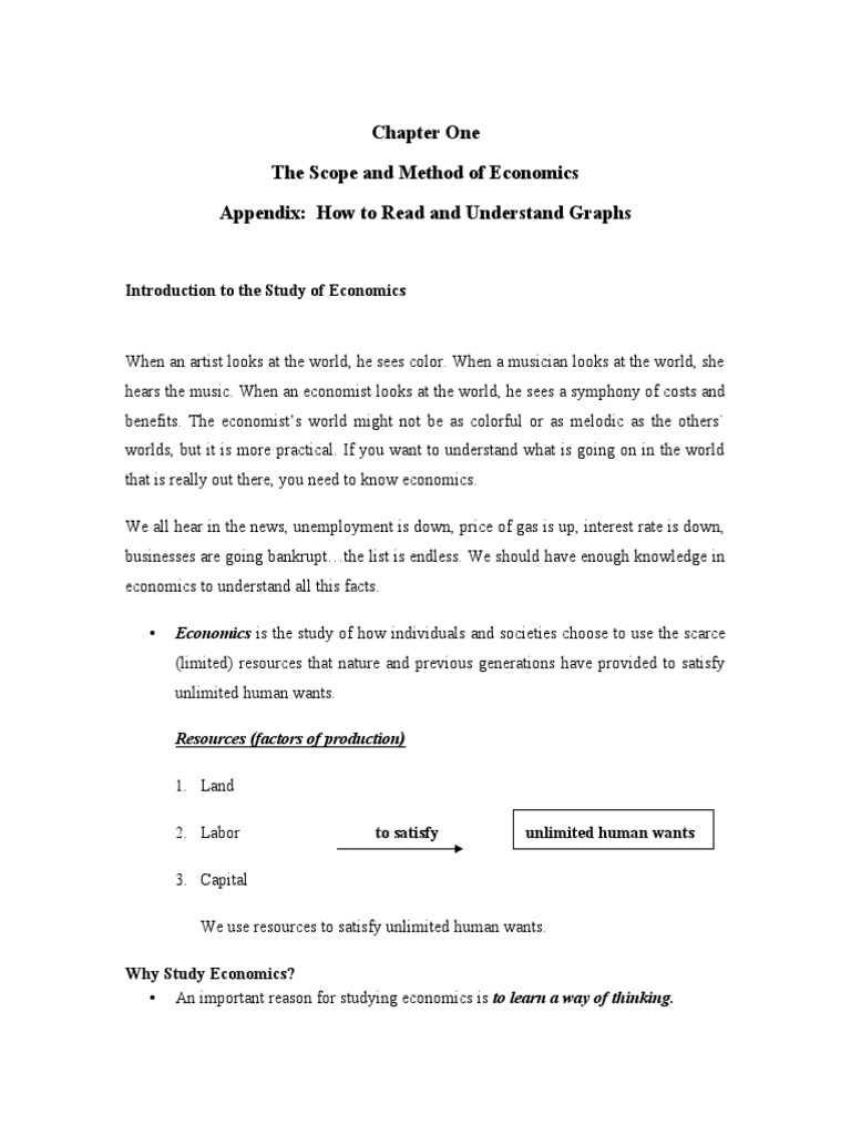 Lecturer Notes - Chapter 1 | PDF | Economics | Macroeconomics