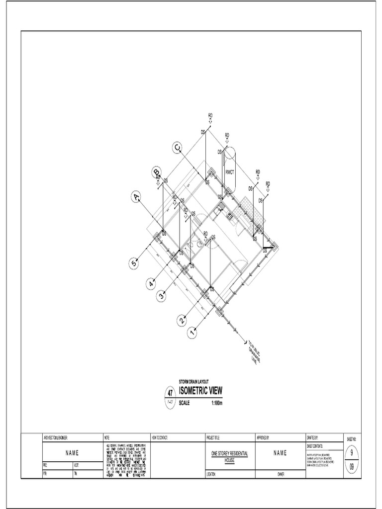 Isometric Storm Drain Layout Plan | PDF
