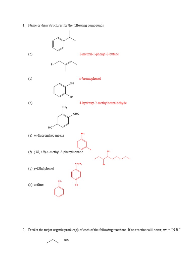 2-Methyl-1-Phenyl-2-Butene: O-Bromophenol | PDF | Methyl Group ...