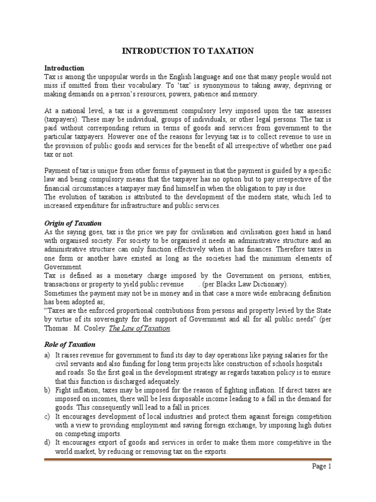 Understanding Taxation Basics | PDF | Taxes | Indirect Tax
