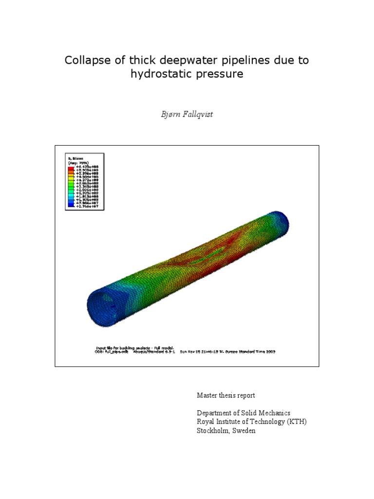 Fulltext01 Pipe Collasppe | PDF | Deformation (Engineering) | Stress ...