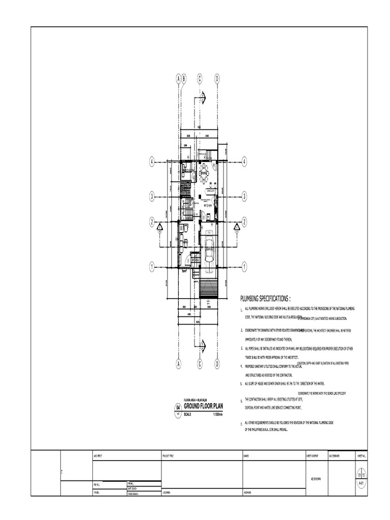 Sample CAD For ARCH Floor Plan | PDF | Plumbing | Real Estate