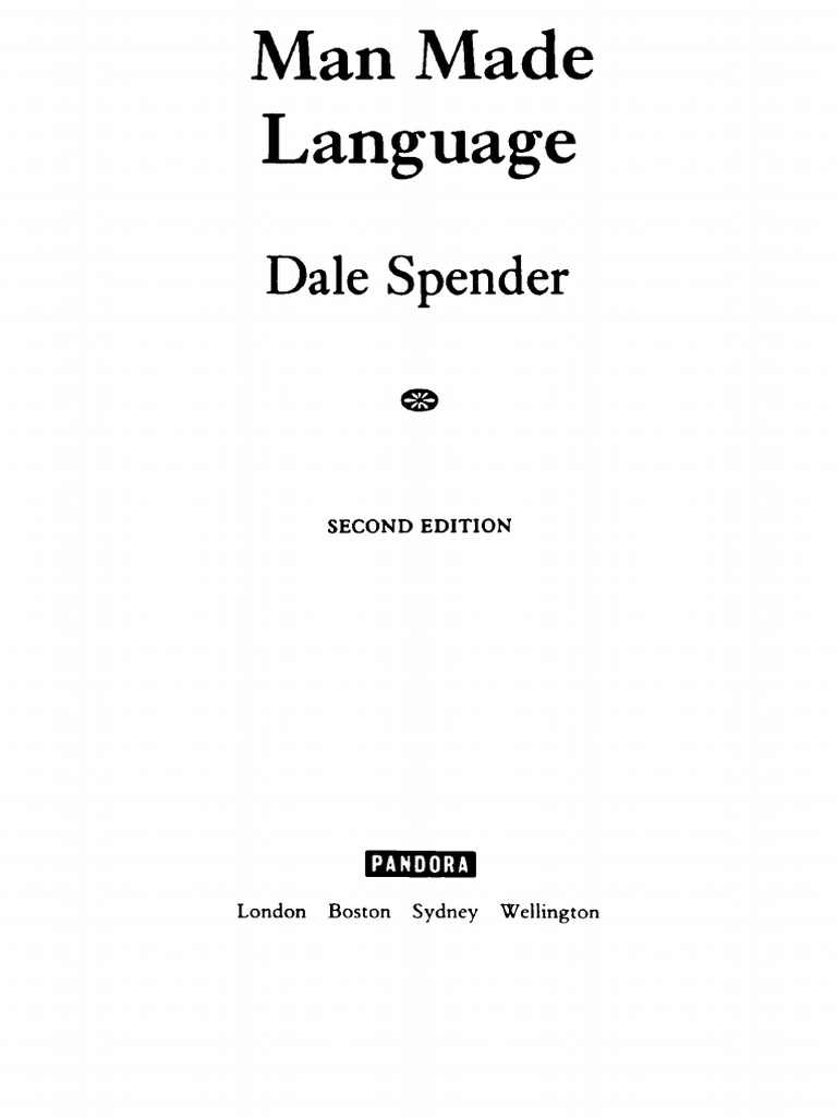 Man Made Language by Dale Spender | PDF