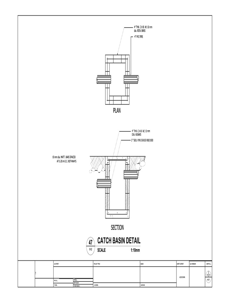 Catch Basin Details Rose Construction