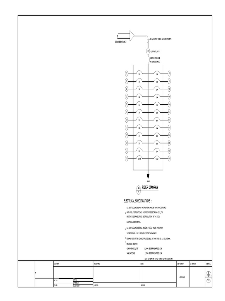 Electrical Specifications:: Riser Diagram | PDF