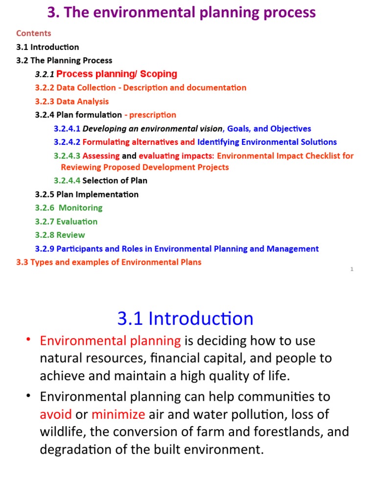Environmental Planning Process Overview | PDF | Groundwater | Water ...