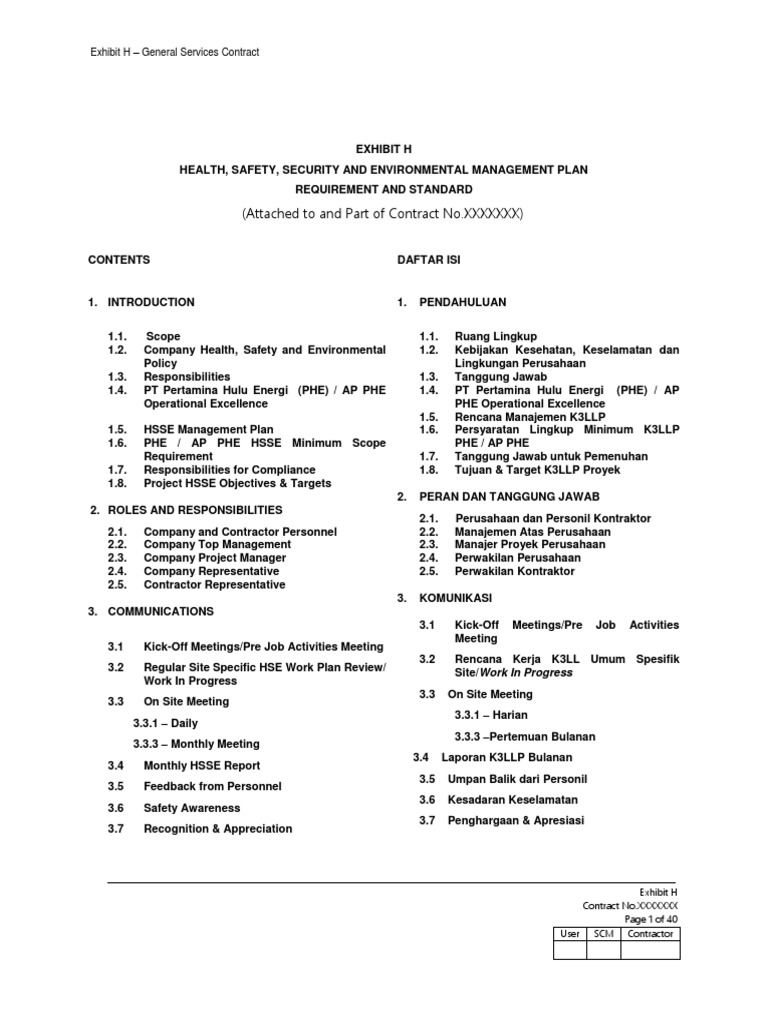 Exhibit Health, Safety, Security and Environmental Management Plan ...